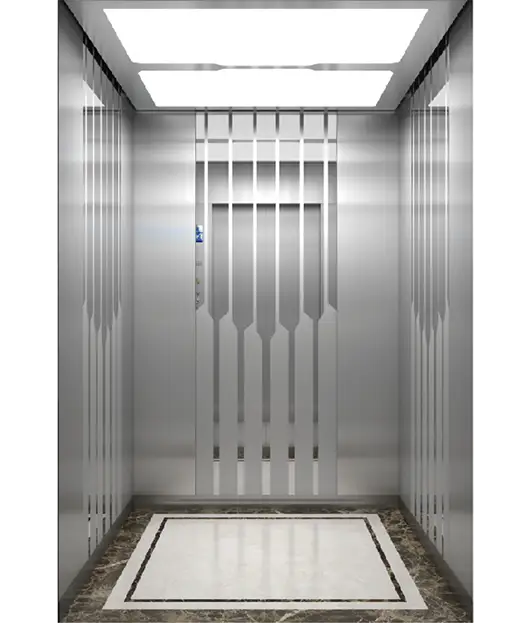 Metallic Silver Passenger Elevator